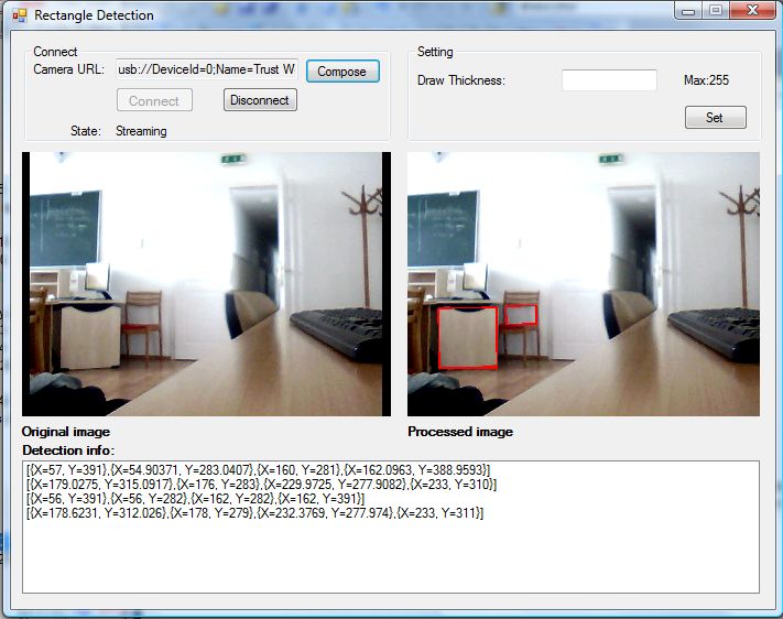 C# Camera SDK: How to create Rectangle Detector in C#